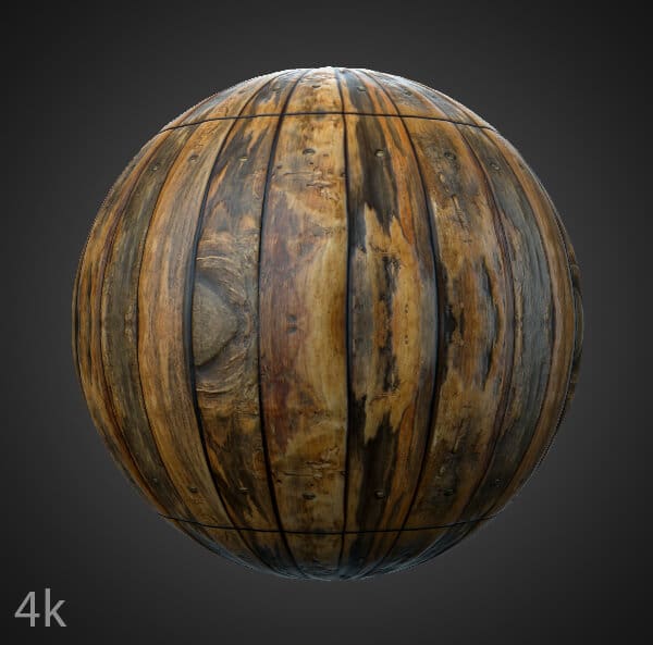 Old Wood Plank PBR 3d Texture High-Res 4k Free Download