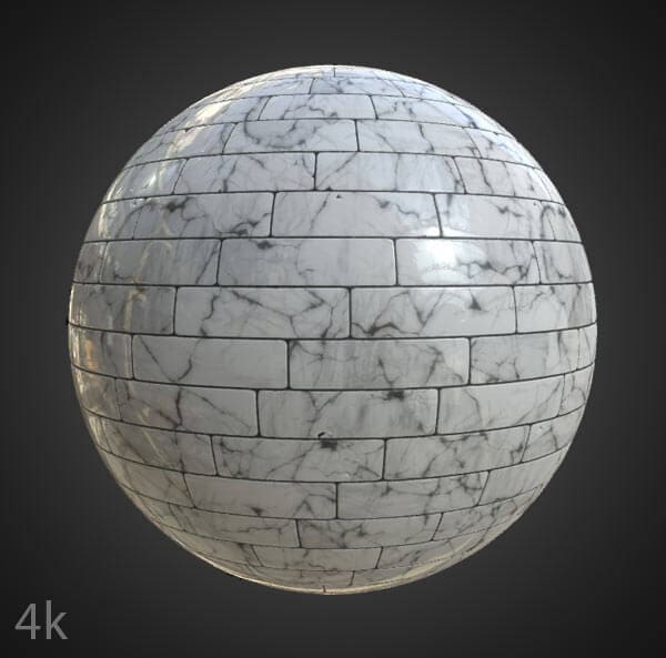 White Marble Wall 3d texture PBR High Resolution 4k Free