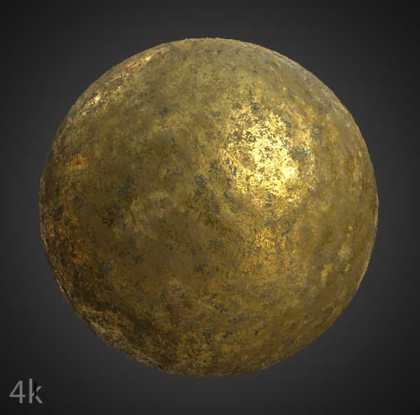 Old Gold seamless 3D Texture PBR 4k Free Download