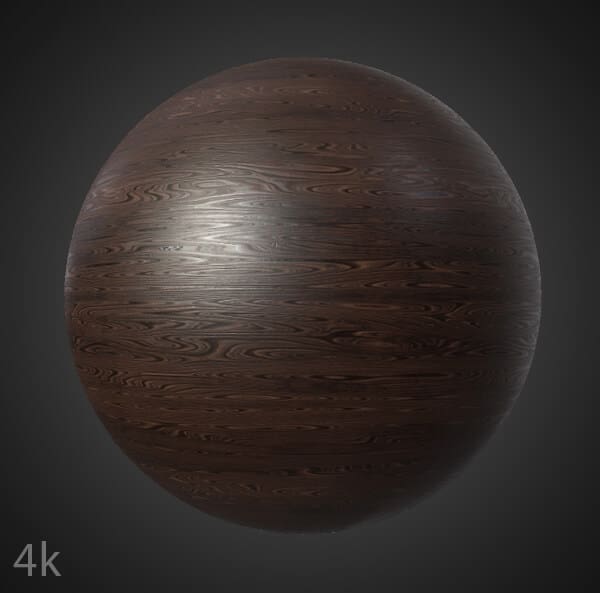 Dark Wood 3D Texture PBR Material High Res 4k HD Free