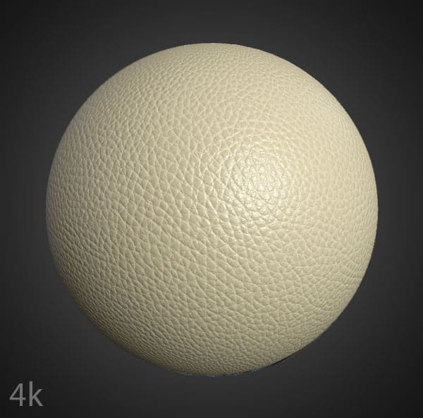 Synthetic Beige Creamy Leather PBR Texture 3D High Res 4k Free