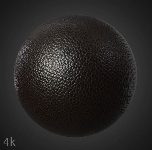 Synthetic Coffee Dark Leather PBR Texture 3D 4k High Res Free