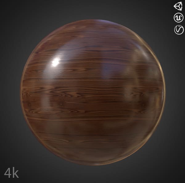 Oak Shiny Wood 3d textures PBR 4K for Unity Unreal Vray Free