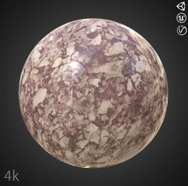 Red Marble 3d Texture PBR High Resolution 4K Free Download