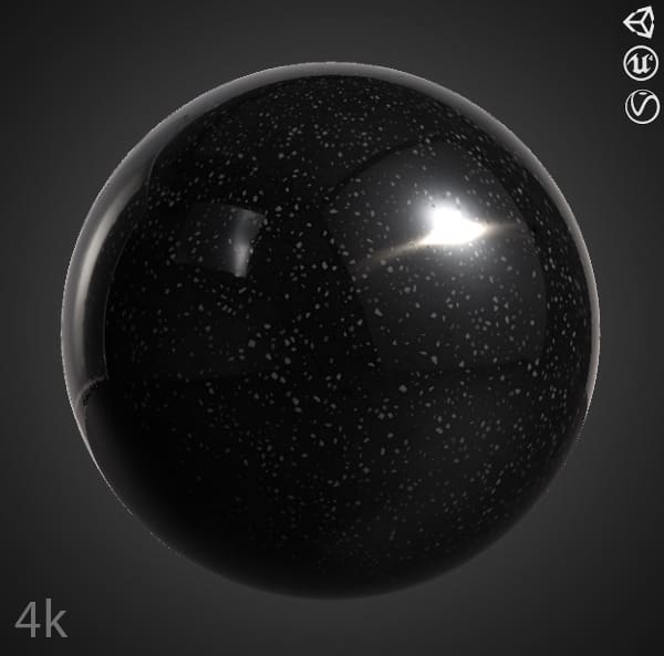 Black Granite Marble 3d Texture PBR 4K High Resolution Free