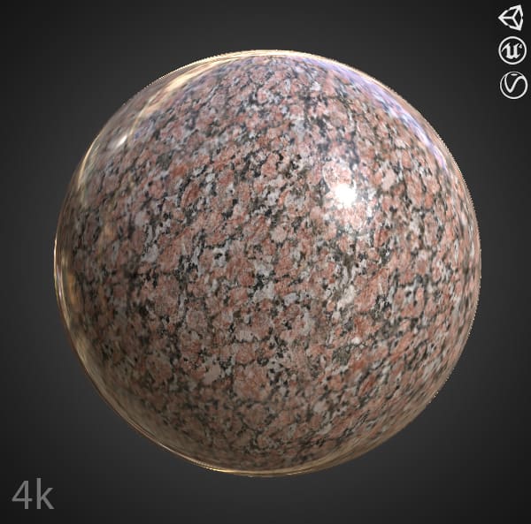 Red Granite Marble 3d Texture PBR High Res 4K Free Download