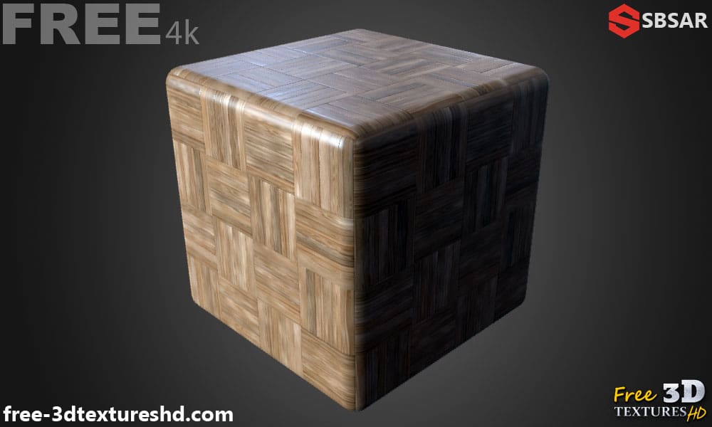 Wood Floor Parquet Basket Square Style PBR Textures Generator Substance ...