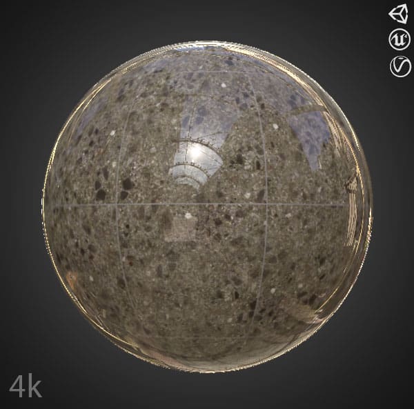 Brown Ceramic Floor Tile Terrazzo PBR Texture Substance Free