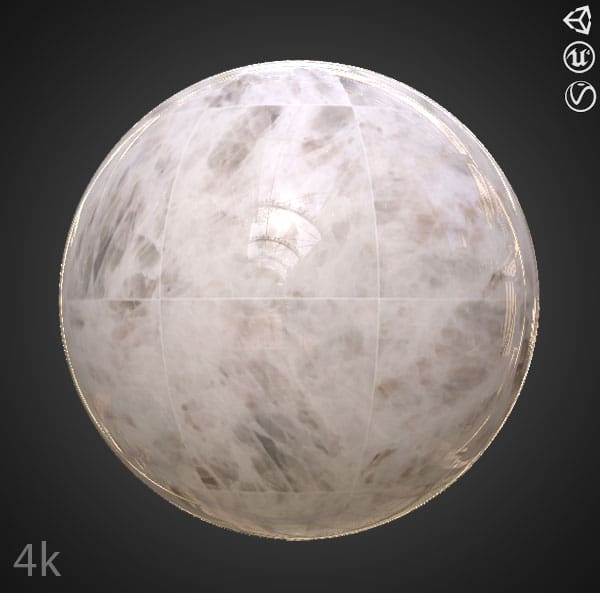 Crystal Quartz Marble Tile Substance SBSAR PBR Texture 4K Free