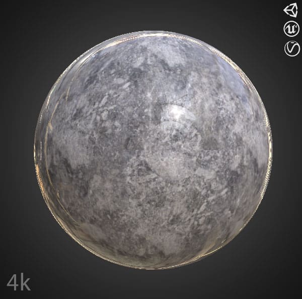 Grey Marble PBR Texture in High Resolution 4K Free Download