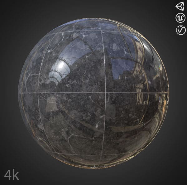 Grey Marble Tile Substance SBSAR Texture PBR 4K Free