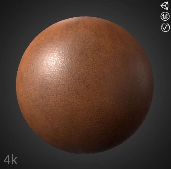 Natural Leather Substance SBSAR 3D PBR Texture High Res Free