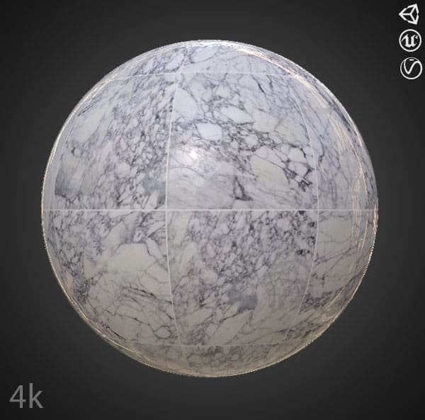 White Marble Tile PBR Texture Substance SBSAR Free Download