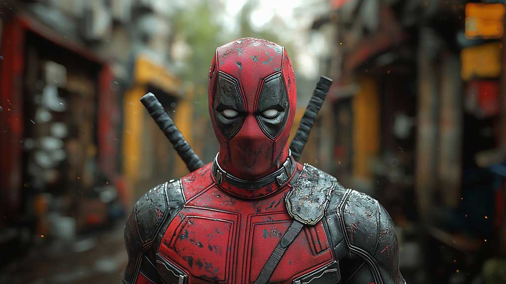 Deadpool Urban Scene 4K Wallpaper | City Background Ultra HD Free Download