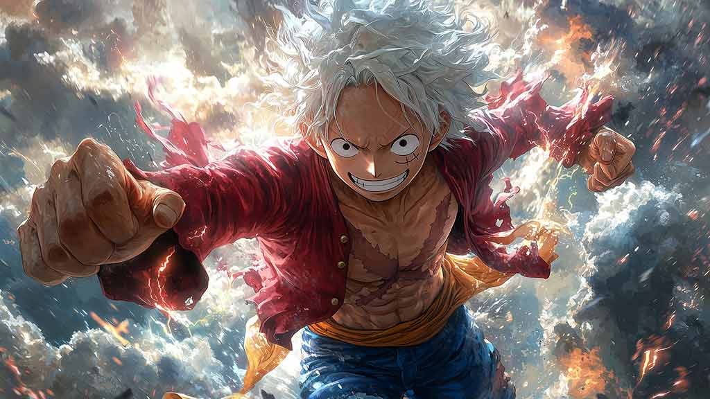 Luffy Gear 5 1080P 2K 4K 5K HD Wallpaper One Piece Anime Free