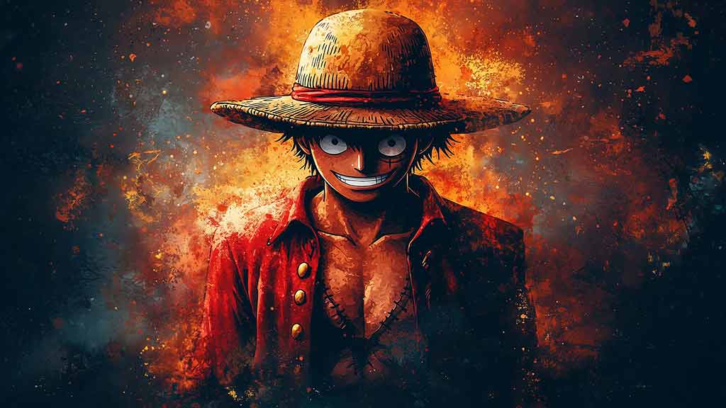 Fond d'écran abstrait Monkey D Luffy 4k - Art sombre de One Piece gratuit