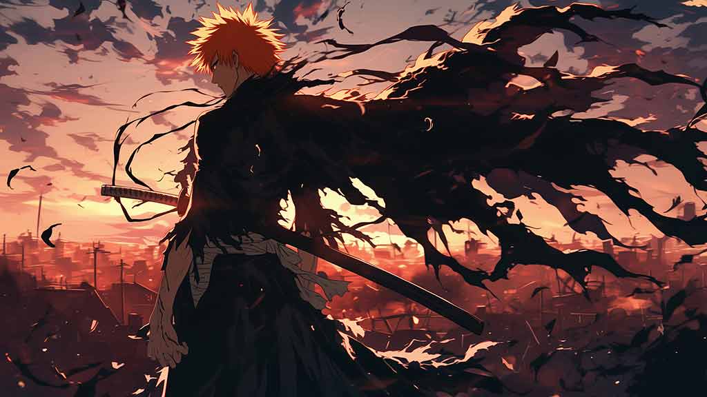 Ichigo Kurosaki Sunset Wallpaper 4K HD - Bleach Anime Free