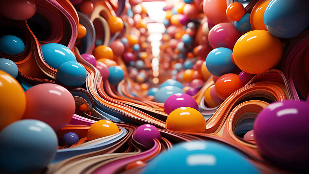 Abstract Colorful 3D Shapes wallpaper Ultra HD 4K background for ...